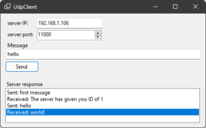 UDP Server and Client written in C#